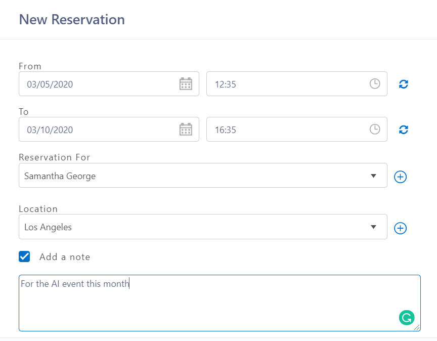 Item Reservations in EZOfficeInventory