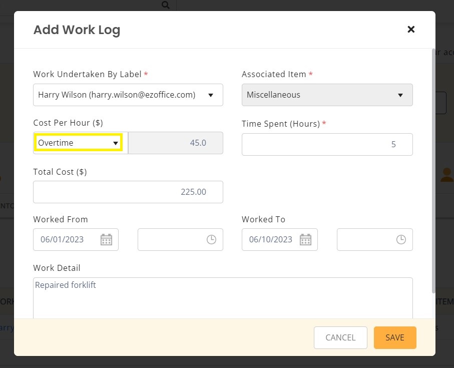 EZO CMMS Work Order Management Software