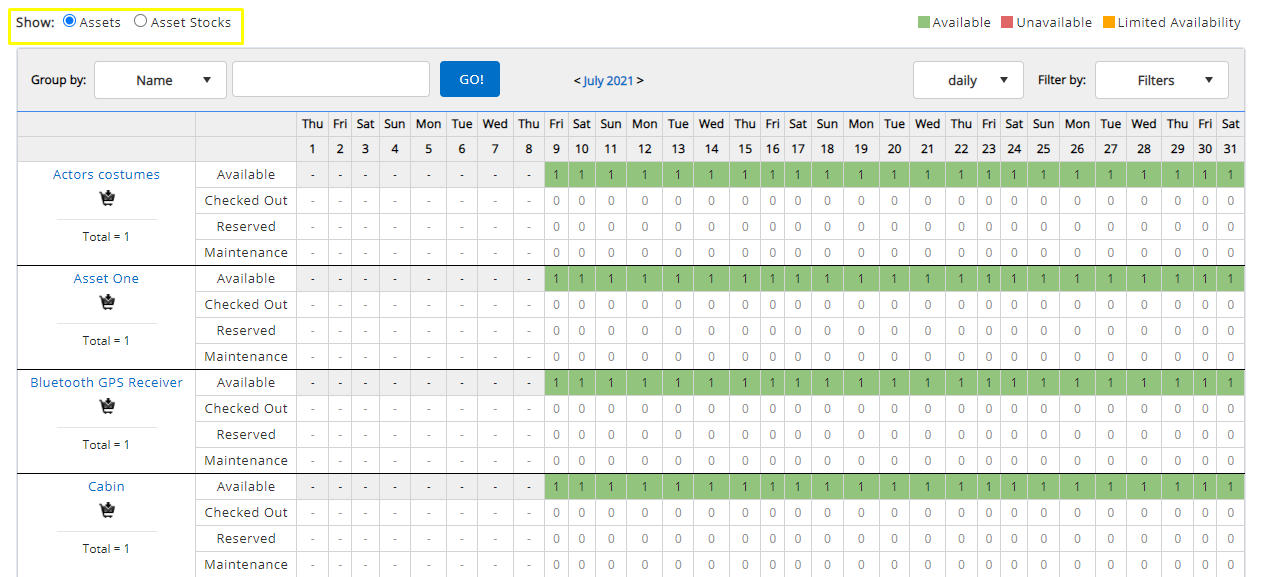 How To Use The Availability Calendar In EZOfficeInventory