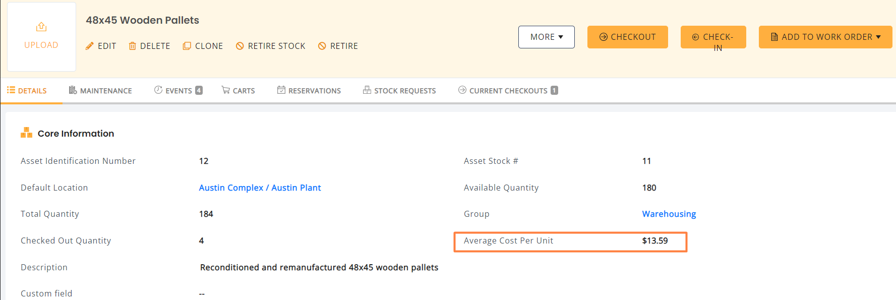 Apply Valuation and Costing Methods for Items in EZO CMMS